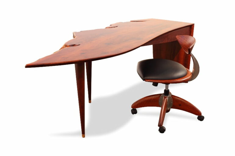 Freeform Jarrah Burl Desk - JahRoc Galleries