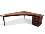 Silhouette Modern Corner Jarrah Desk - JahRoc Galleries