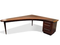 Silhouette Modern Corner Jarrah Desk - JahRoc Galleries