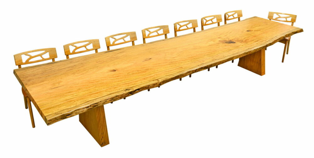 Marri Single Slab Dining Table - JahRoc Galleries