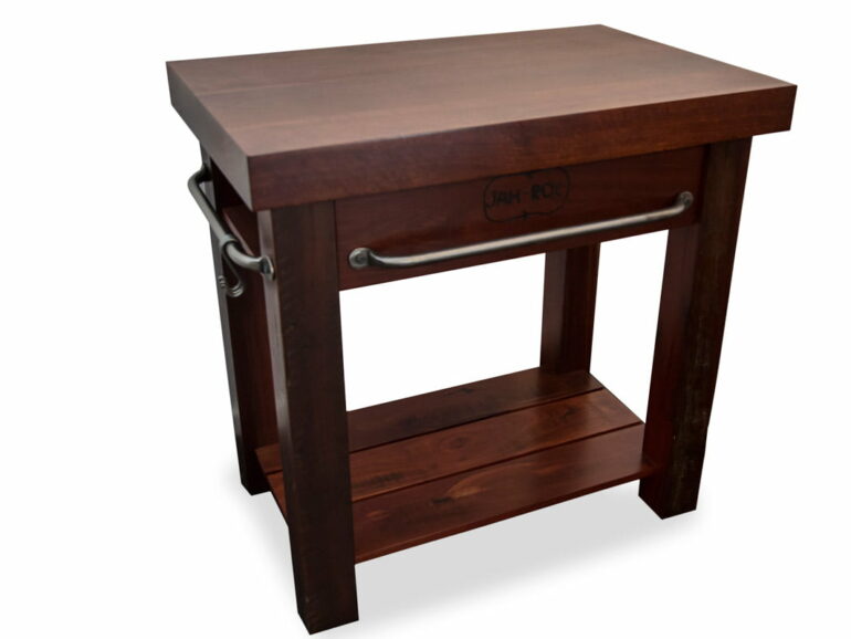 Thick Top Jarrah Kitchen Work Bench - JahRoc Galleries