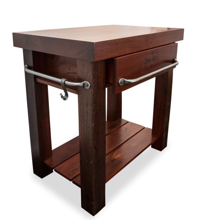 Thick Top Jarrah Kitchen Work Bench - JahRoc Galleries
