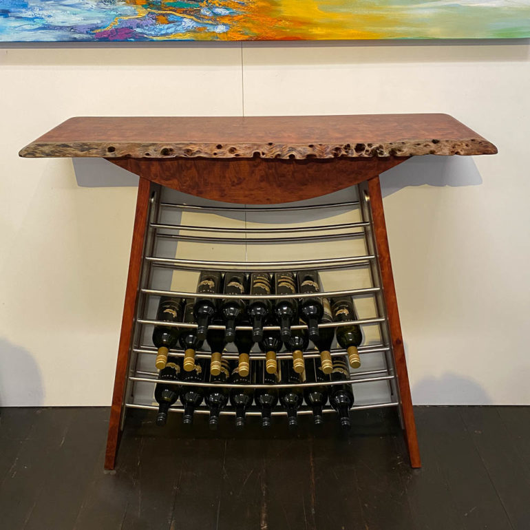 Jazz Wine Rack Stainless Steel - JahRoc Galleries