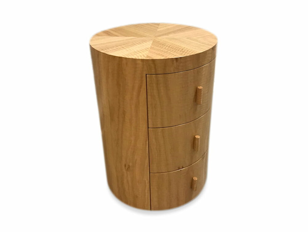 Sunburst Round Bedside Cabinet - JahRoc Galleries