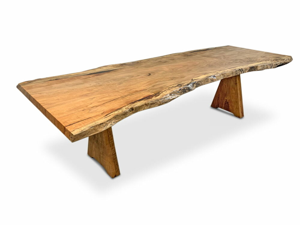 Slimline Nara Marri Single Slab Dining Table - JahRoc Galleries