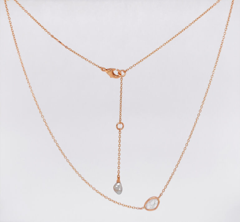 Liddon Pearls - My Diamond Necklace Rose Gold - JahRoc Galleries