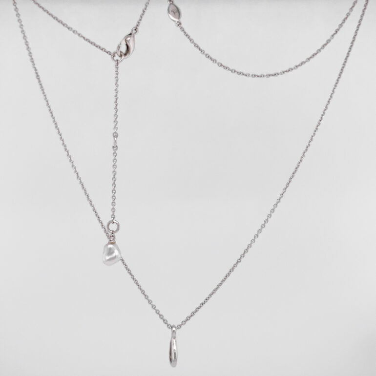 Liddon Pearls - Emilia Necklace White Gold - JahRoc Galleries